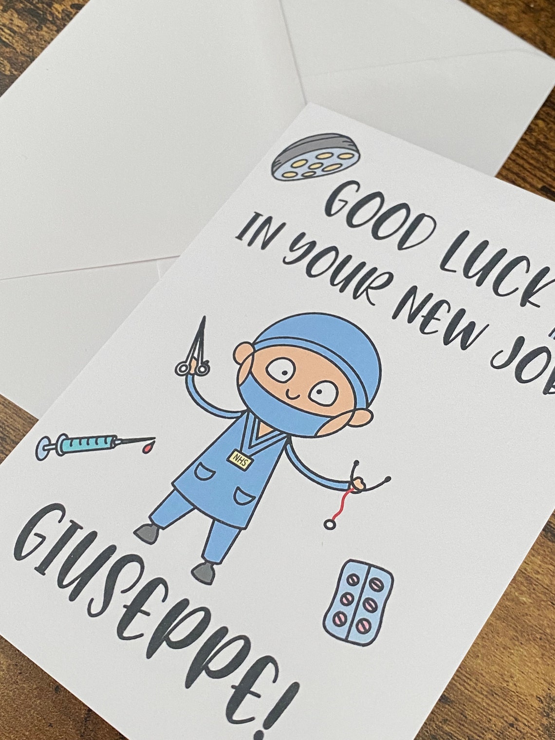 Personalised New Job Card, Nurse Card, Doctor Card, NHS Worker Card ...