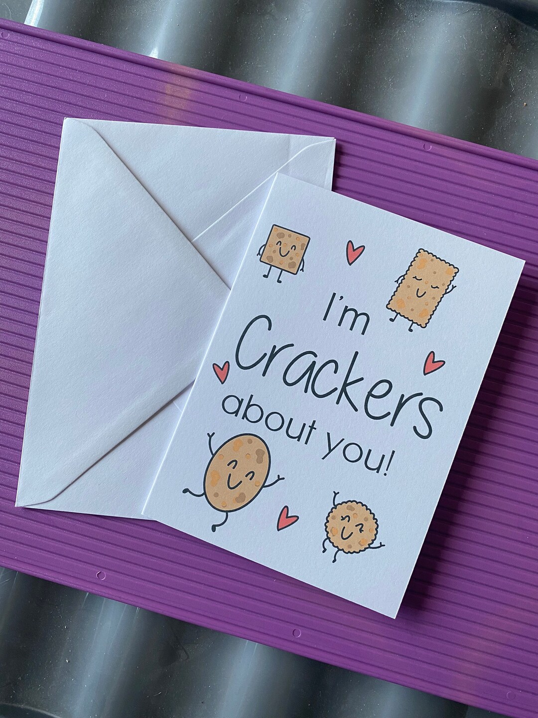 Cheesy Birthday Card: 'i'm Crackers About You' A6 Greetings Card - Etsy