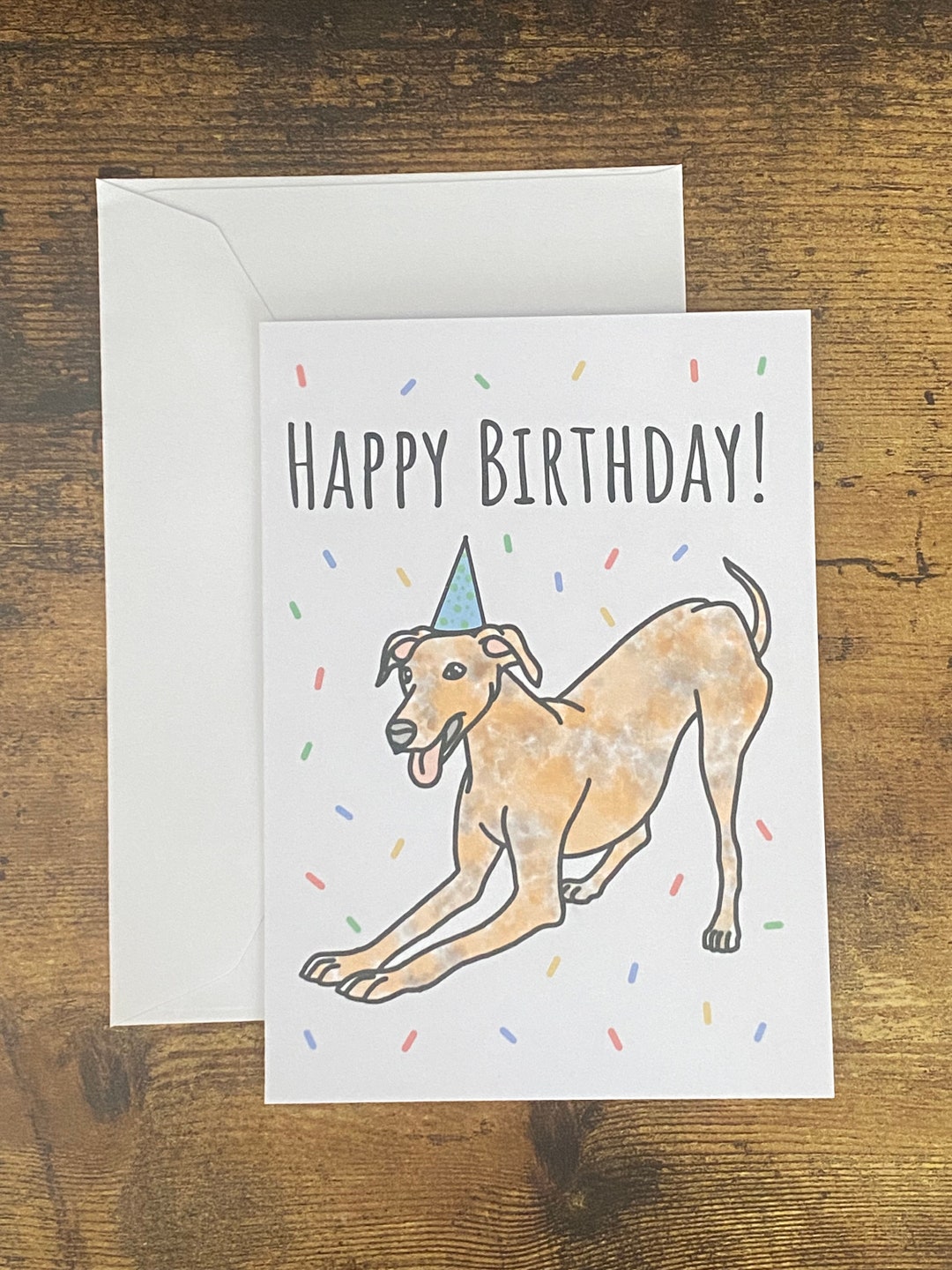 A6 Happy Birthday Greyhound Card. Birthday Dog Mum Card. to the Very ...