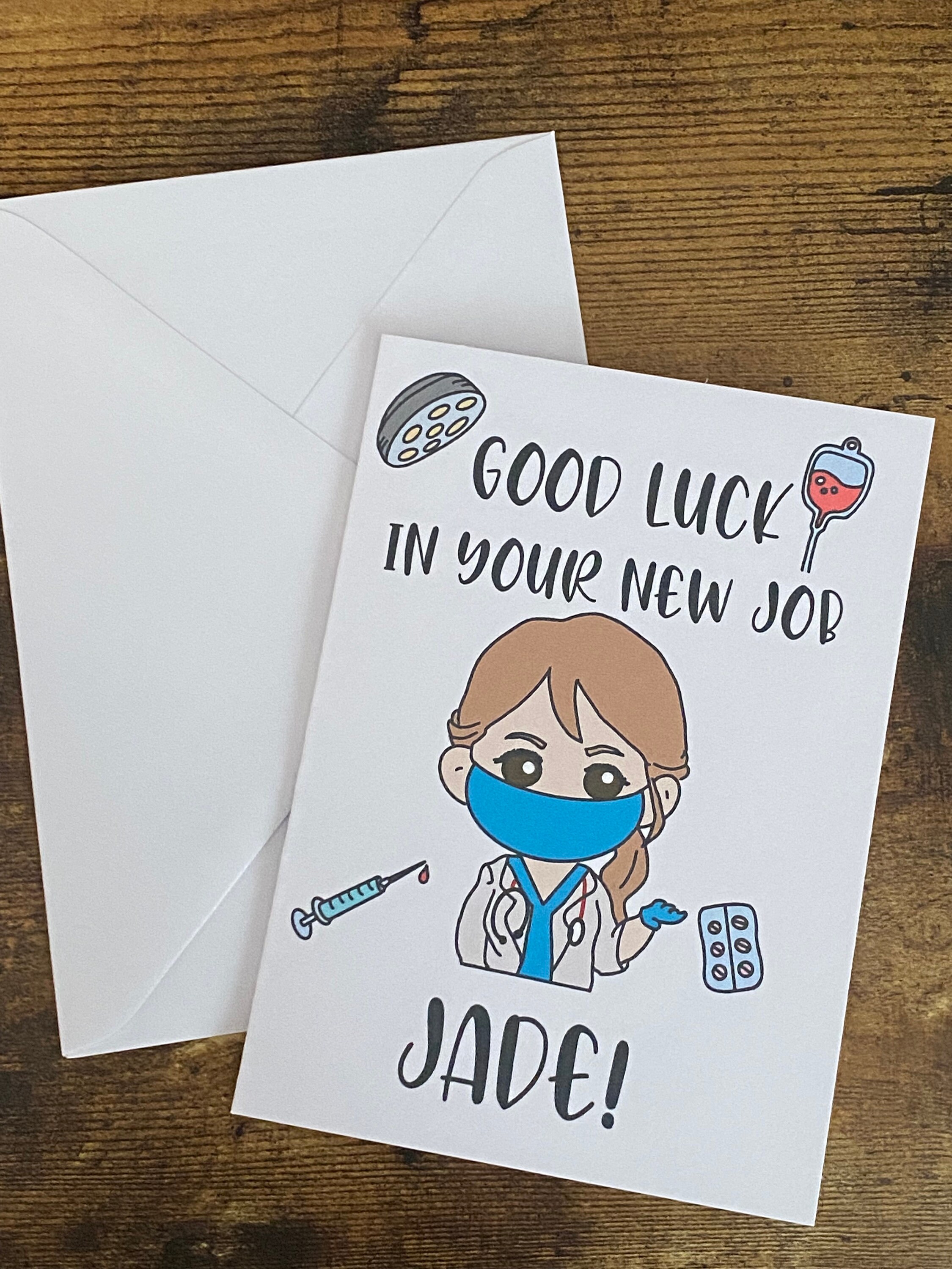 Personalised New Job Card Nurse Card Doctor Card NHS Worker - Etsy UK
