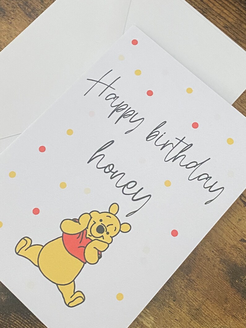 Winnie the Pooh Happy Birthday Card Birthday Card Happy - Etsy UK