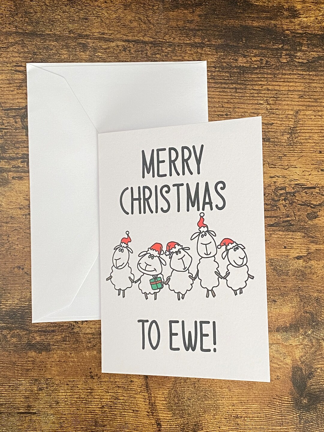 Sheep Christmas Card, Merry Christmas Novelty Christmas Cards Xmas Card ...