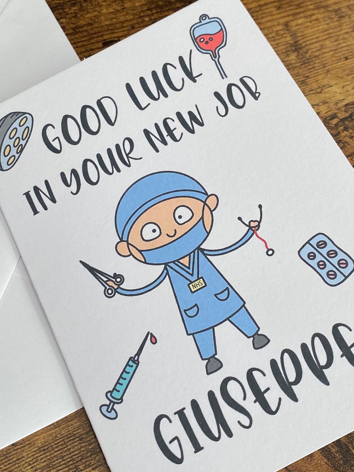Personalised New Job Card, Nurse Card, Doctor Card, NHS Worker Card ...