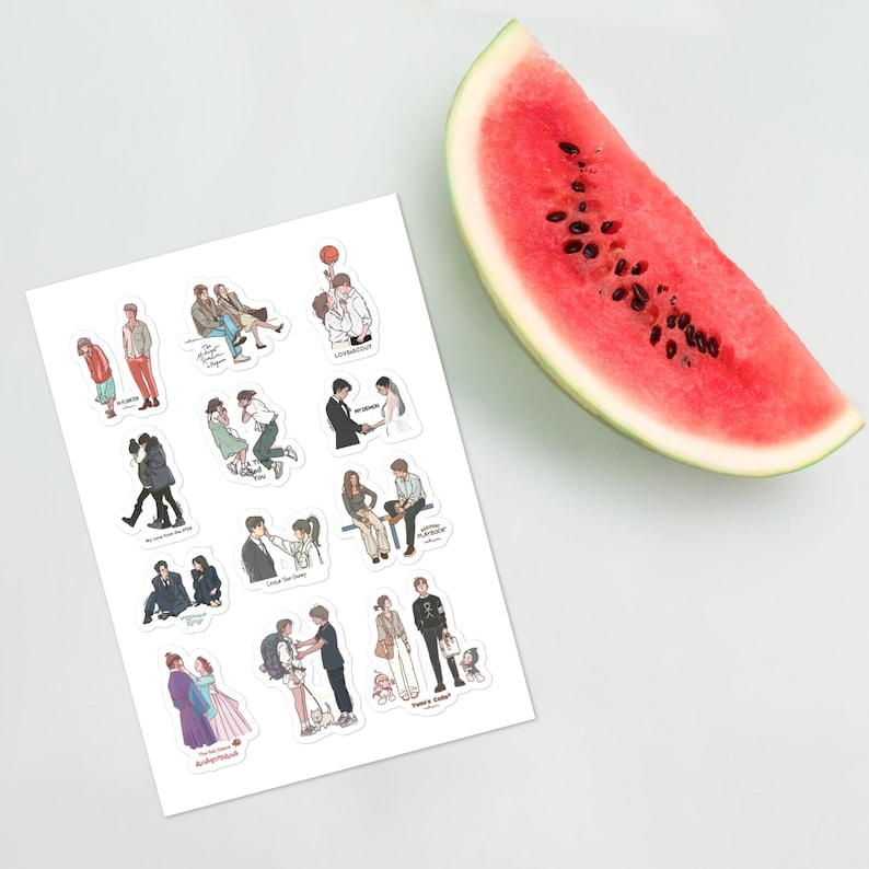 K-drama Couple Collection Sticker Sheet_ver.5(renewal) - Etsy