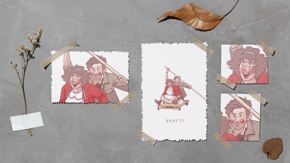 Bollywood Movie BAFI Printable Illustration Art - Etsy