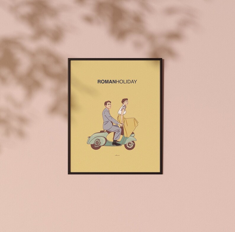 Roman Holiday Movie Printable Illustration Art | Etsy