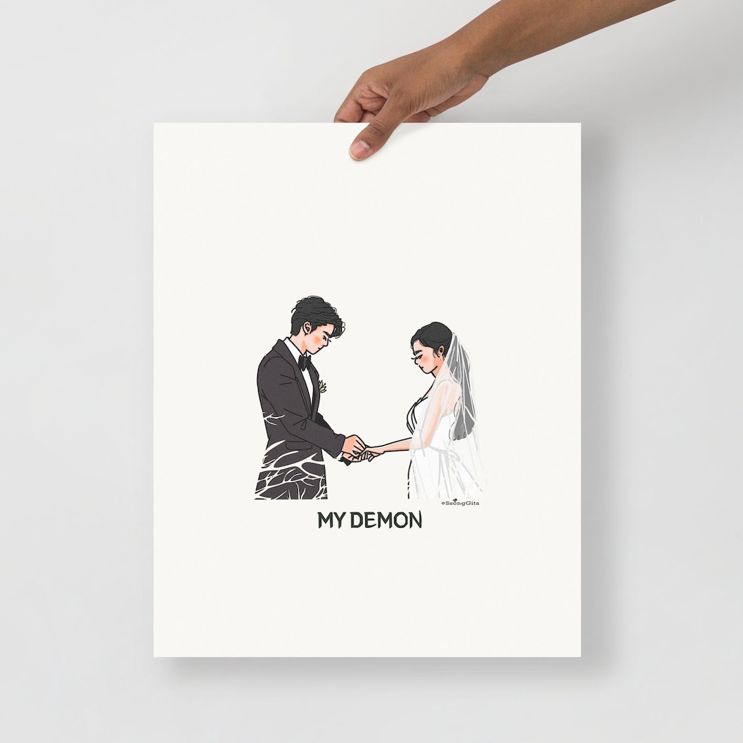 My Demon K-drama Illustration Art Poster_the Marriage Contract - Etsy