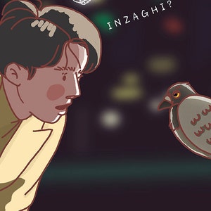 K-drama Vincenzo and Inzaghi Printable Illustration Art - Etsy Canada