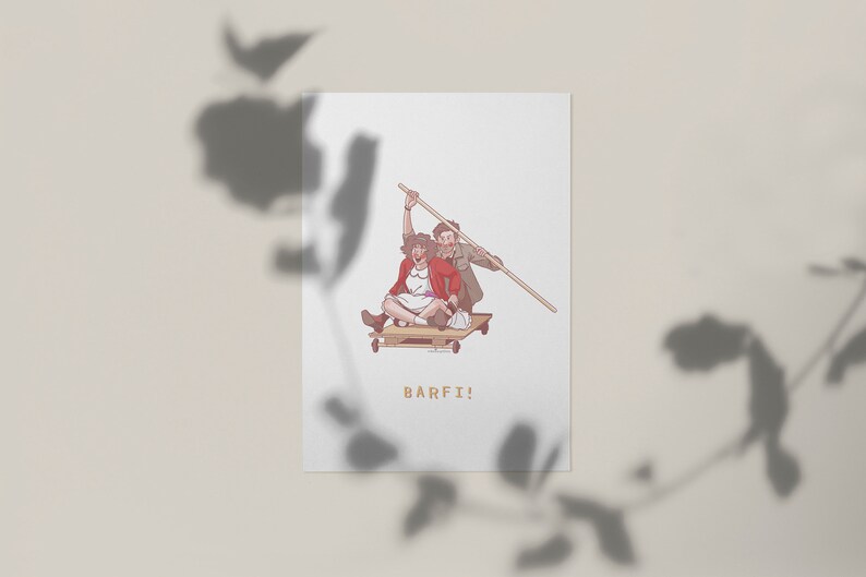 Bollywood Movie BAFI Printable Illustration Art - Etsy