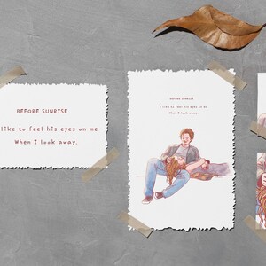 Before Sunrise Printable Movie Illustration Art | Etsy