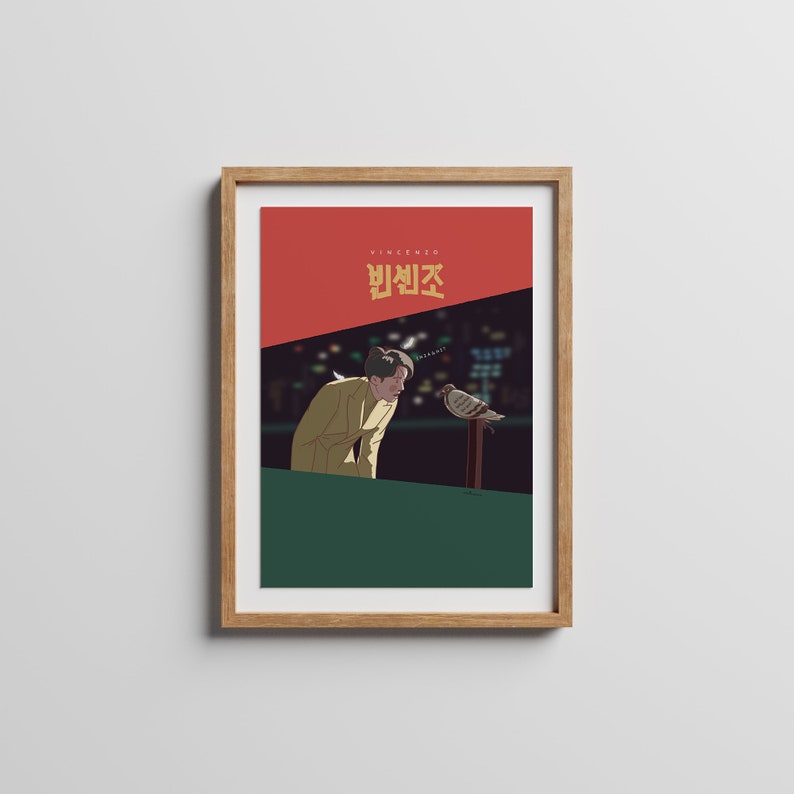 K-drama Vincenzo and Inzaghi Printable Illustration Art - Etsy Canada