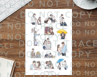 K Drama Lover Sticker Sheets, Kdrama Lovely Runner Stickers, K-drama ...