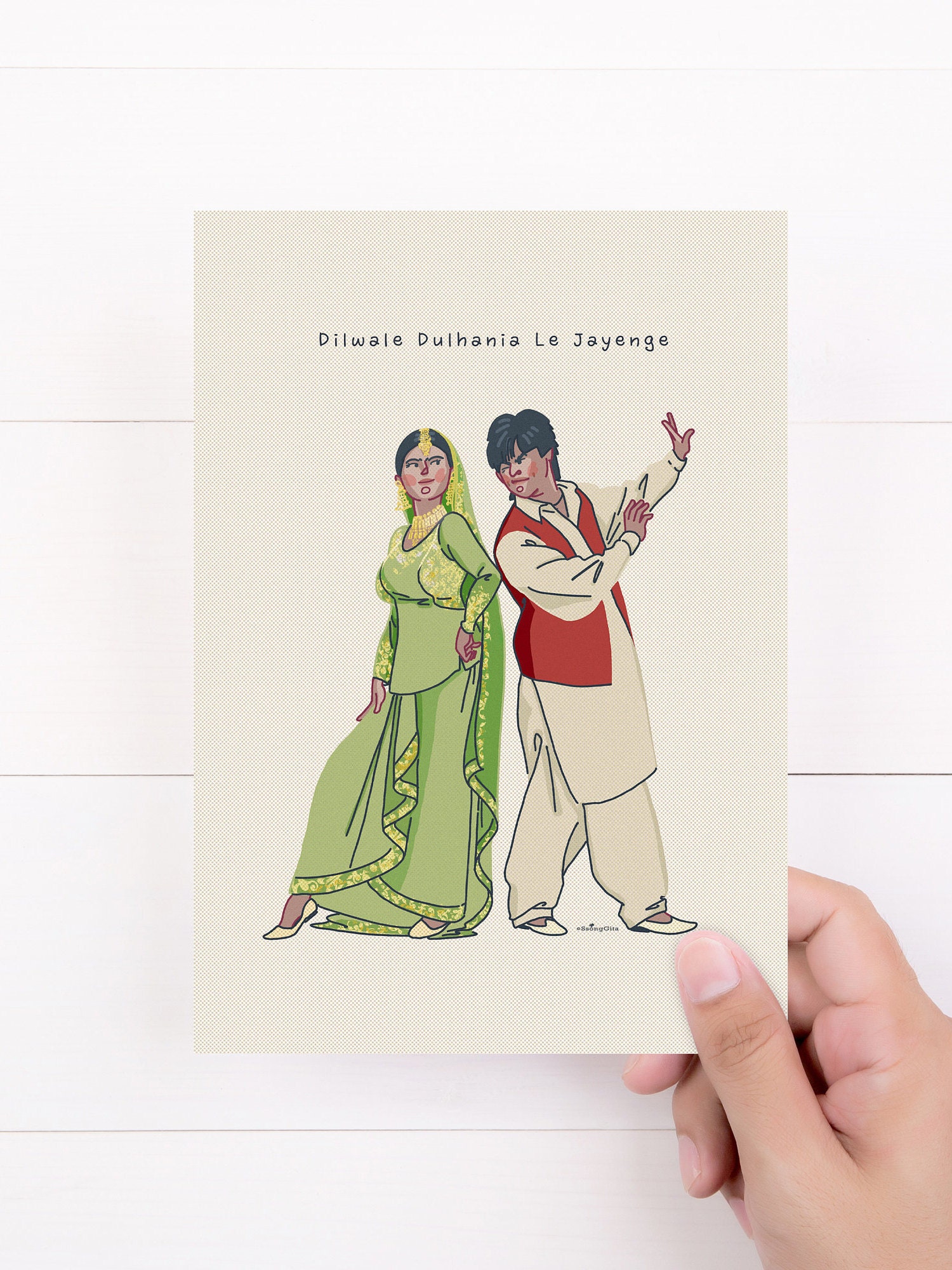 Bollywood Art Dilwale Dulhania Le Jayenge Printable Desi Art - Etsy