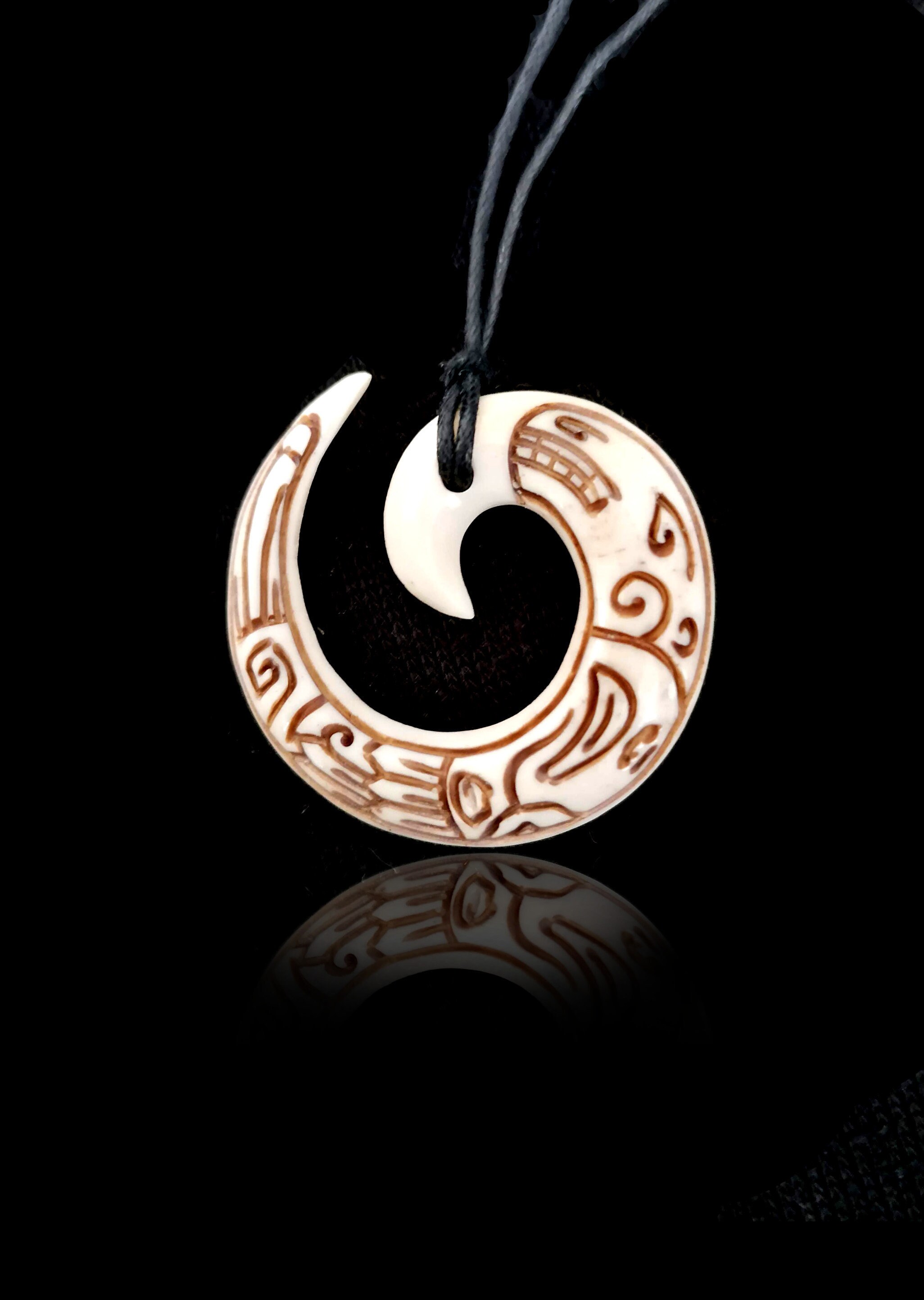 Maori Koru Engraved Bone Pendant - Etsy