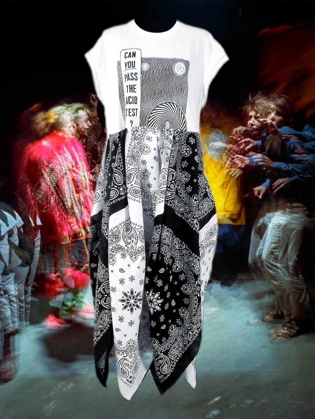 Medium Can You Pass the Acid Test Maxi Festival Bandana - Etsy