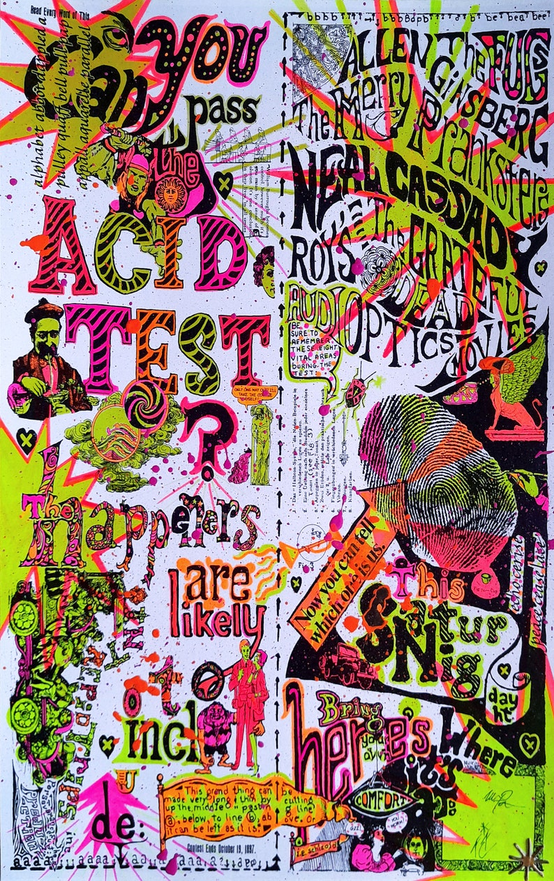 12x19 Official Merry Prankster Intrepid Trips Acrylic Splat ...