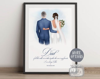 In Memory of the Father of the Bride Gift, Custom Bride and Father ...