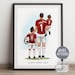 Custom Football Print, Personalised Football Team Gift, Gift for Dad ...