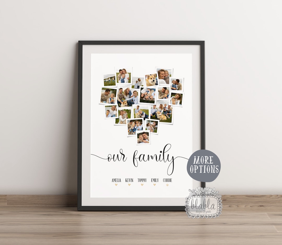 Our Family Photo Collage, Personalised Photo Collage, Best Friends ...