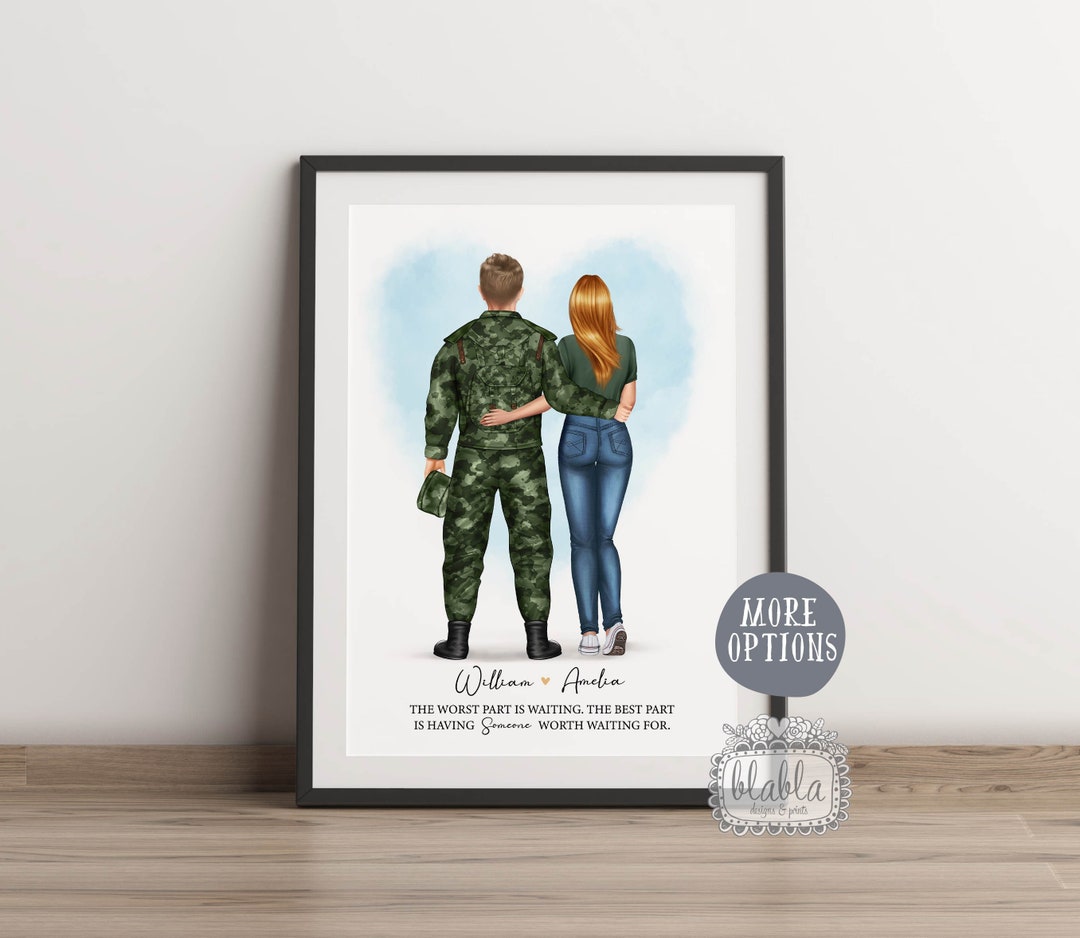 Custom Soldier Couple, Custom Army Couple, Soldier Husband, Anniversary ...