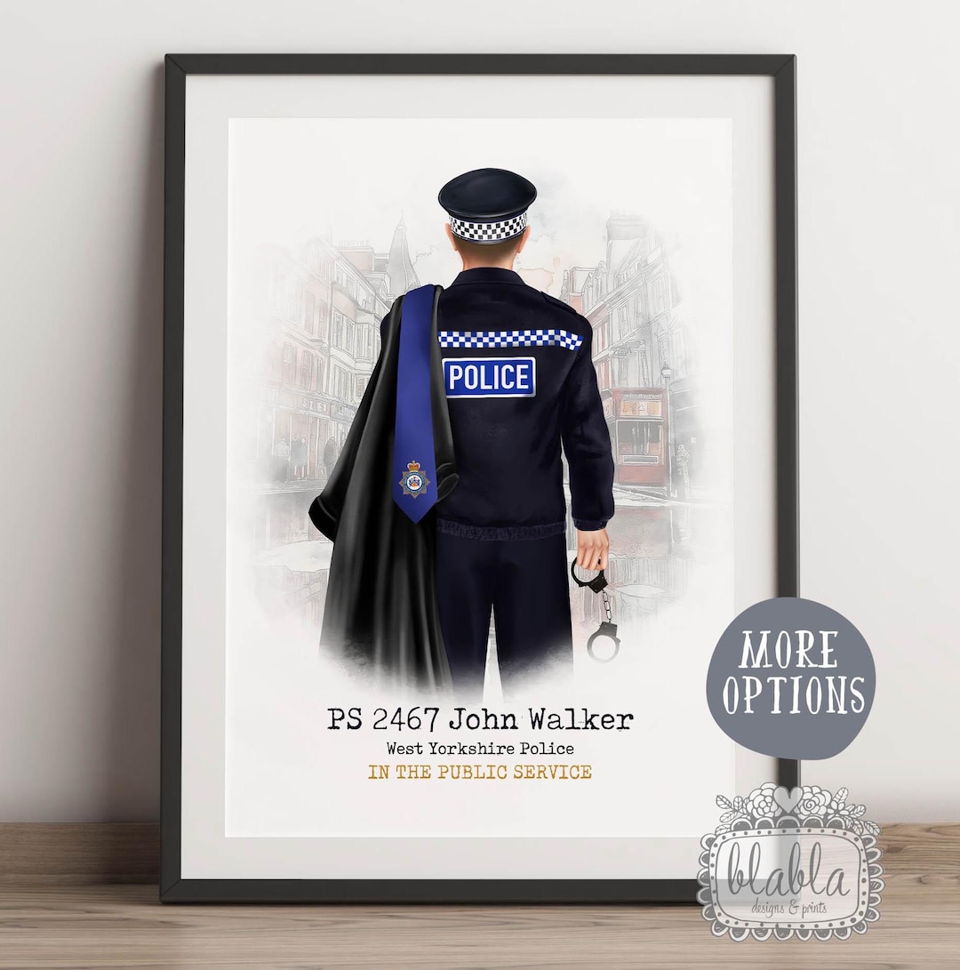 Custom Personalised Police Print, British Police Graduation ...