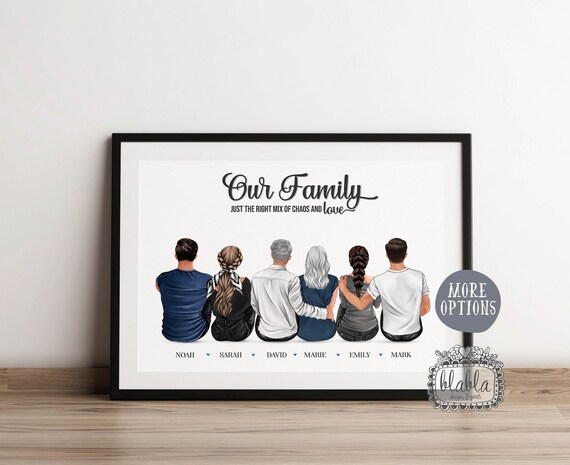 Personalised Family Print Gift for Dad Gift for Mum | Etsy