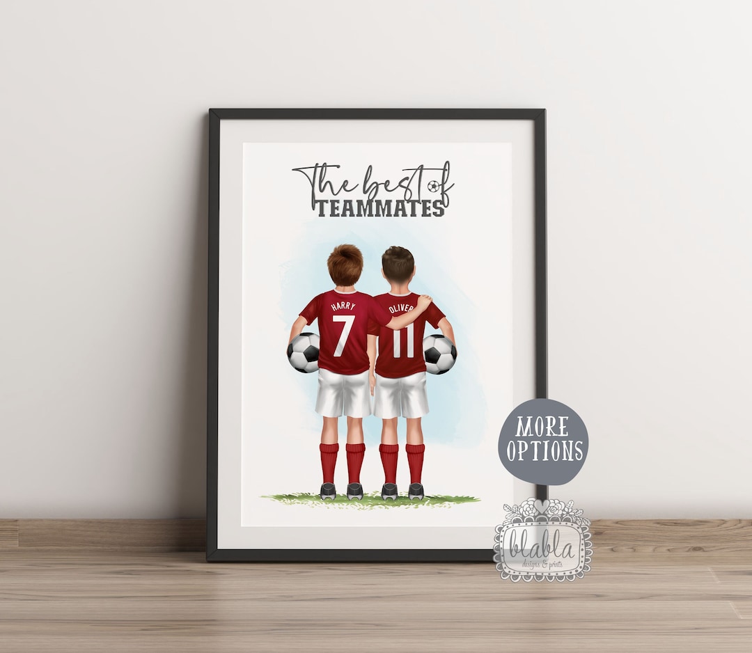 Football Best Teammates Personalised Gift, Football Fan Room Decor ...