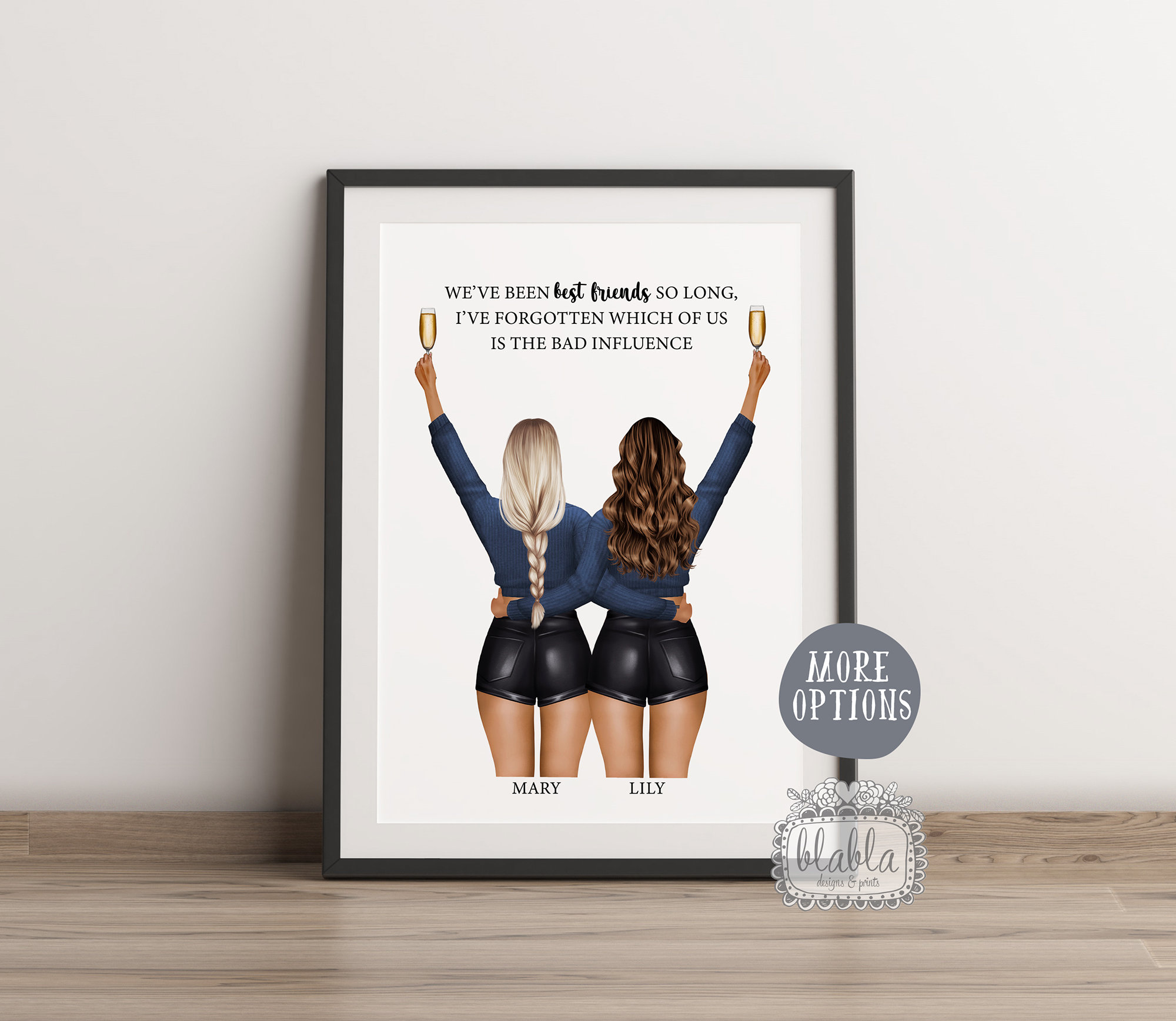 Friends Personalised Gift Best Friend Poster Best Friend | Etsy UK