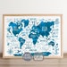 World Map for Kids, Kids World Map, Nautical Nursery Art, Navy Map ...