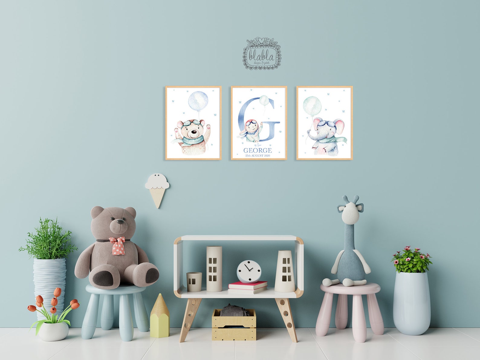 Baby Birth Boy Nursery Posters Cute Baby Posters Cute - Etsy UK