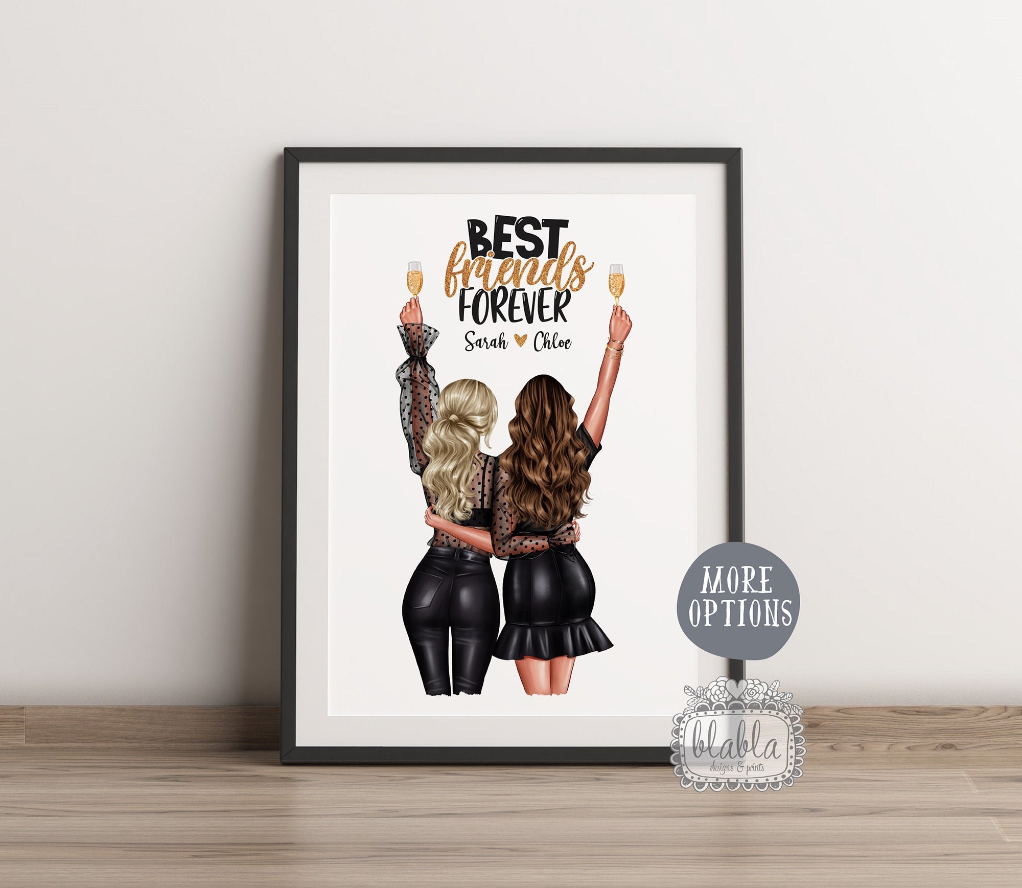 Friends Personalised Gift, Best Friend Gift, Best Friend Poster, Friend ...