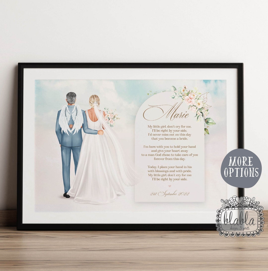 In Memory of the Father of the Bride Gift, Custom Bride and Father ...