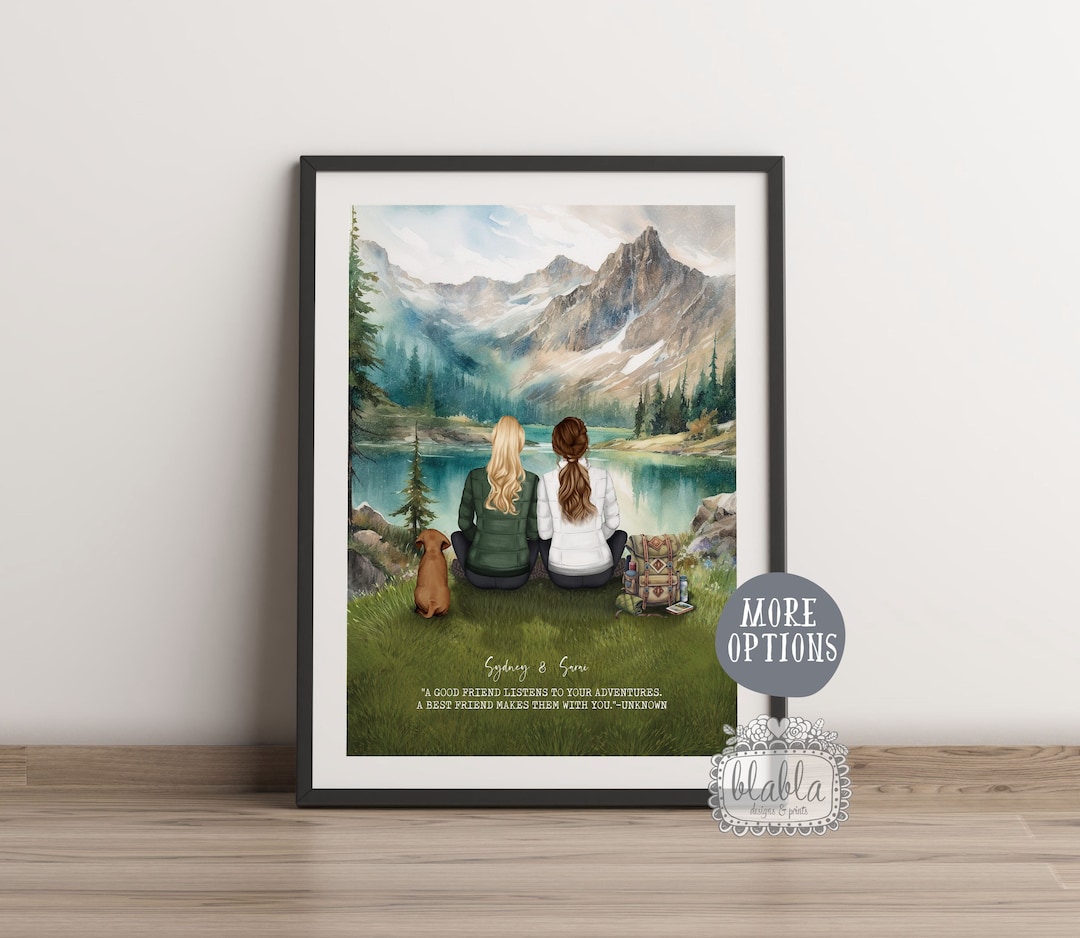 Personalised Best Friends Print, Custom Gift, Custom Birthday Gift ...