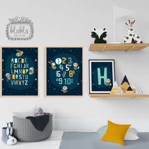 Personalised Space ABC, Kids Room, Space Alphabet Print, Kids ...