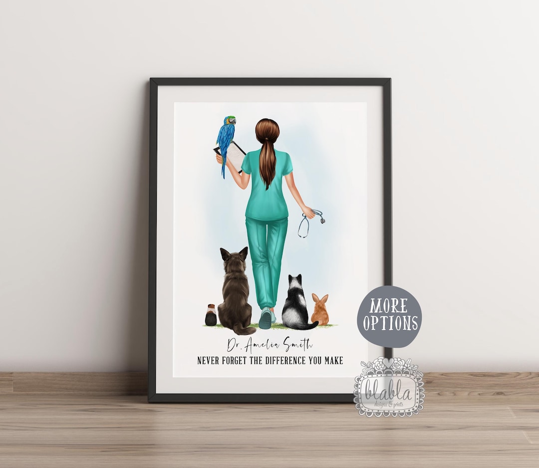 Vet Appreciation Personalised Gift, Veterinary Nurse Gift, Vet Thank ...