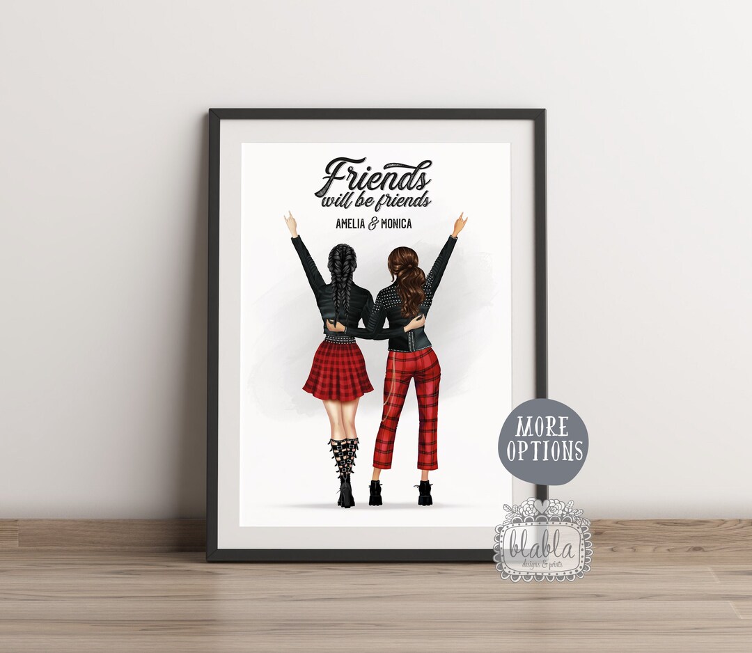 Friends Will Be Friends, Friend Birthday Gift, Rocking Friends, Rock ...