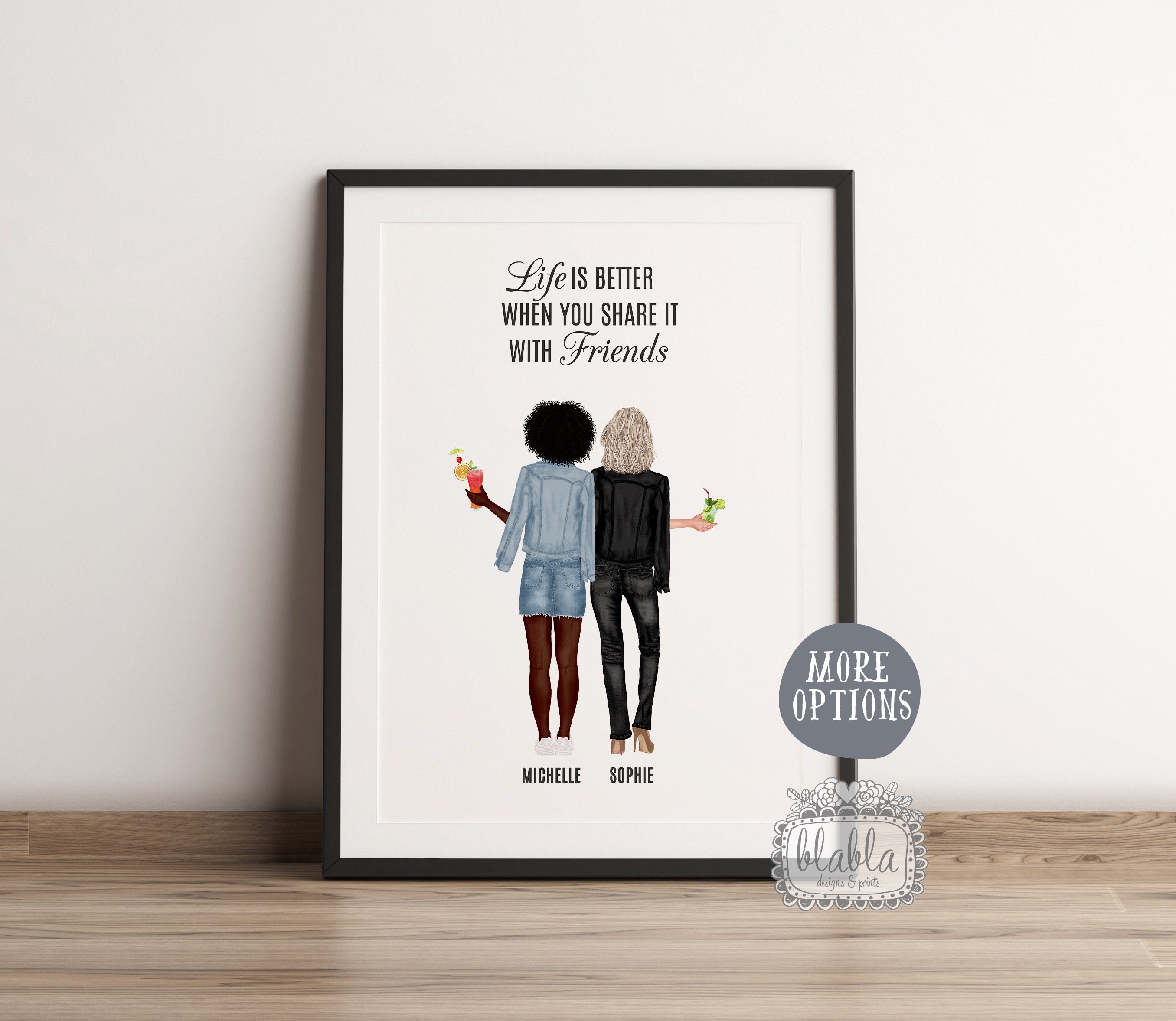 Freunde personalisierte Geschenk, beste Freundin Poster, beste Freundin ...