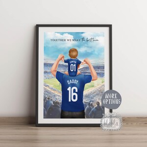 Custom Football Family Print, Personalised Family Team Gift, Gift for ...