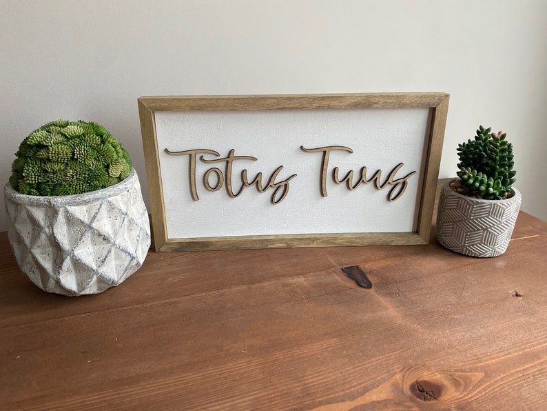 Totus Tuus Sign Wooden Sign Catholic Home Decor Catholic Farmhouse ...