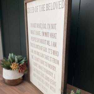 Creed of the Beloved Sign Wooden Sign Catholic Home Decor Farmhouse ...