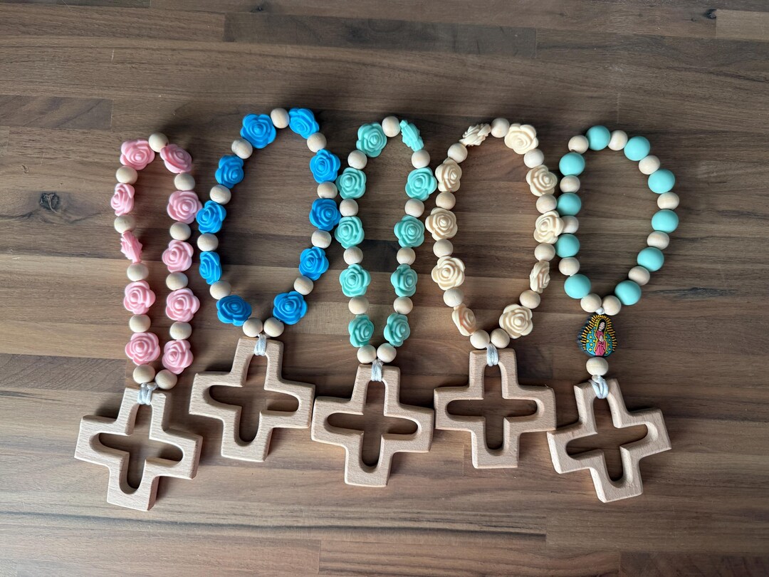 Silicone Baby Decade Rosary – Sensory Toy, Baptism Gift - Etsy