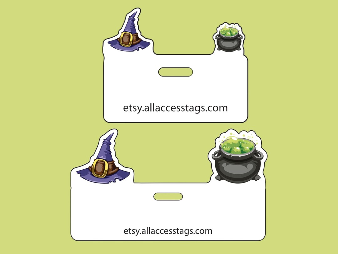 Witch Hat and Cauldron Badge Topper & Badge Flair - Etsy