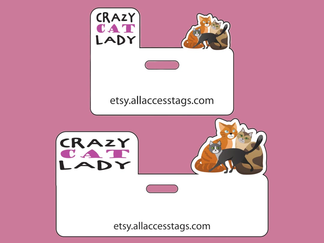Crazy Cat Lady Badge Topper & Badge Flair - Etsy Australia