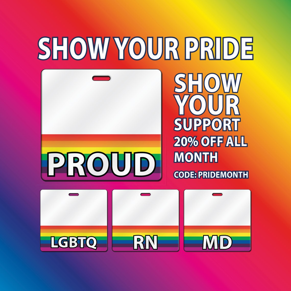 LGBTQ Pride Badge Buddy Plastic Card - Etsy