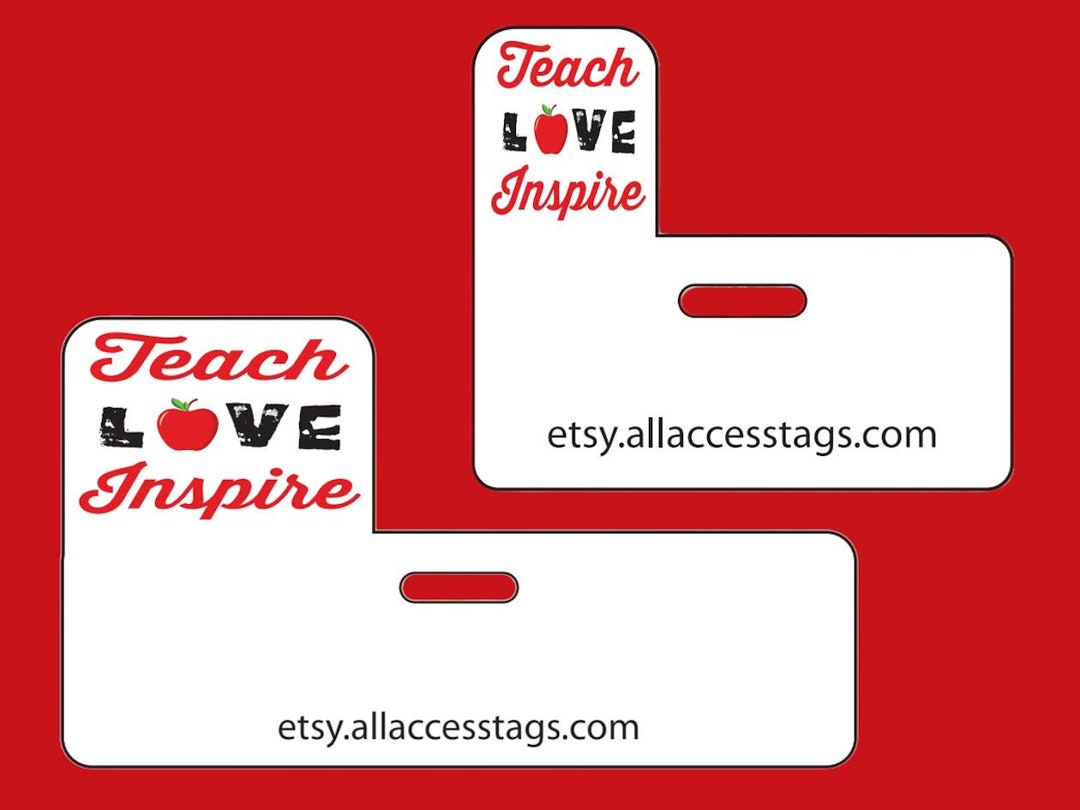 Teach, Love, Inspire Badge Topper & Badge Flair - Etsy