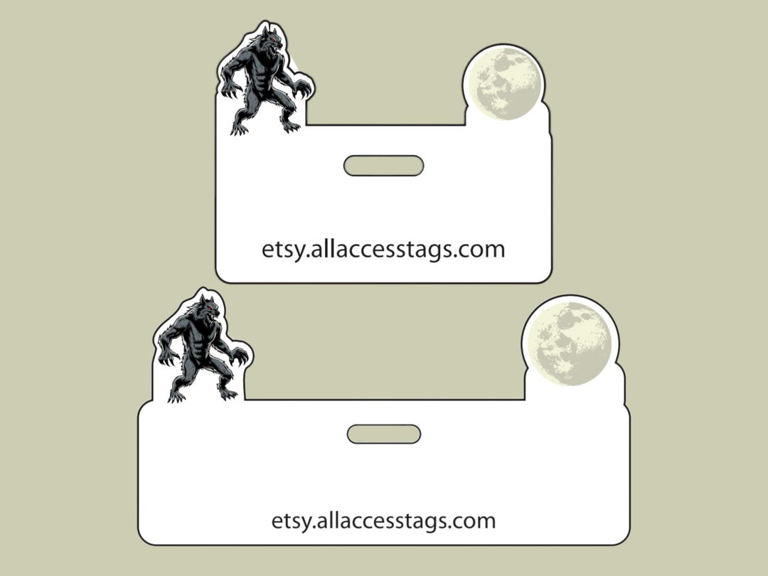 Werewolf Moon Badge Topper & Badge Flair - Etsy