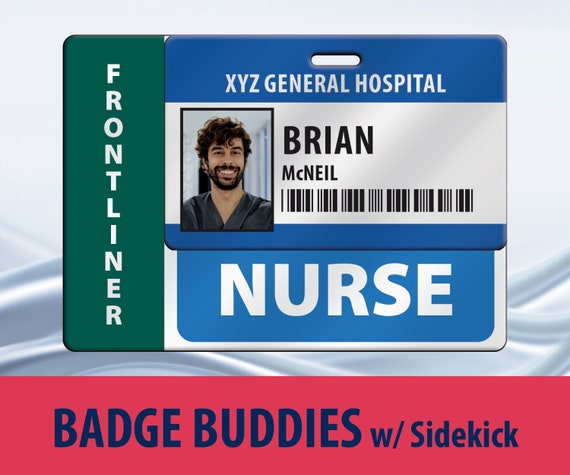 Nurse Frontliner Badge Buddy With Sidekick Plastic Card Free | Etsy