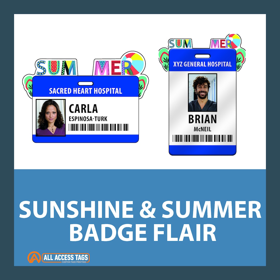 Sunshine and Summer Badge Topper & Badge Flair - Etsy