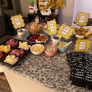 FRIENDS Themed Party Food Signs - Set of 14 - Etsy