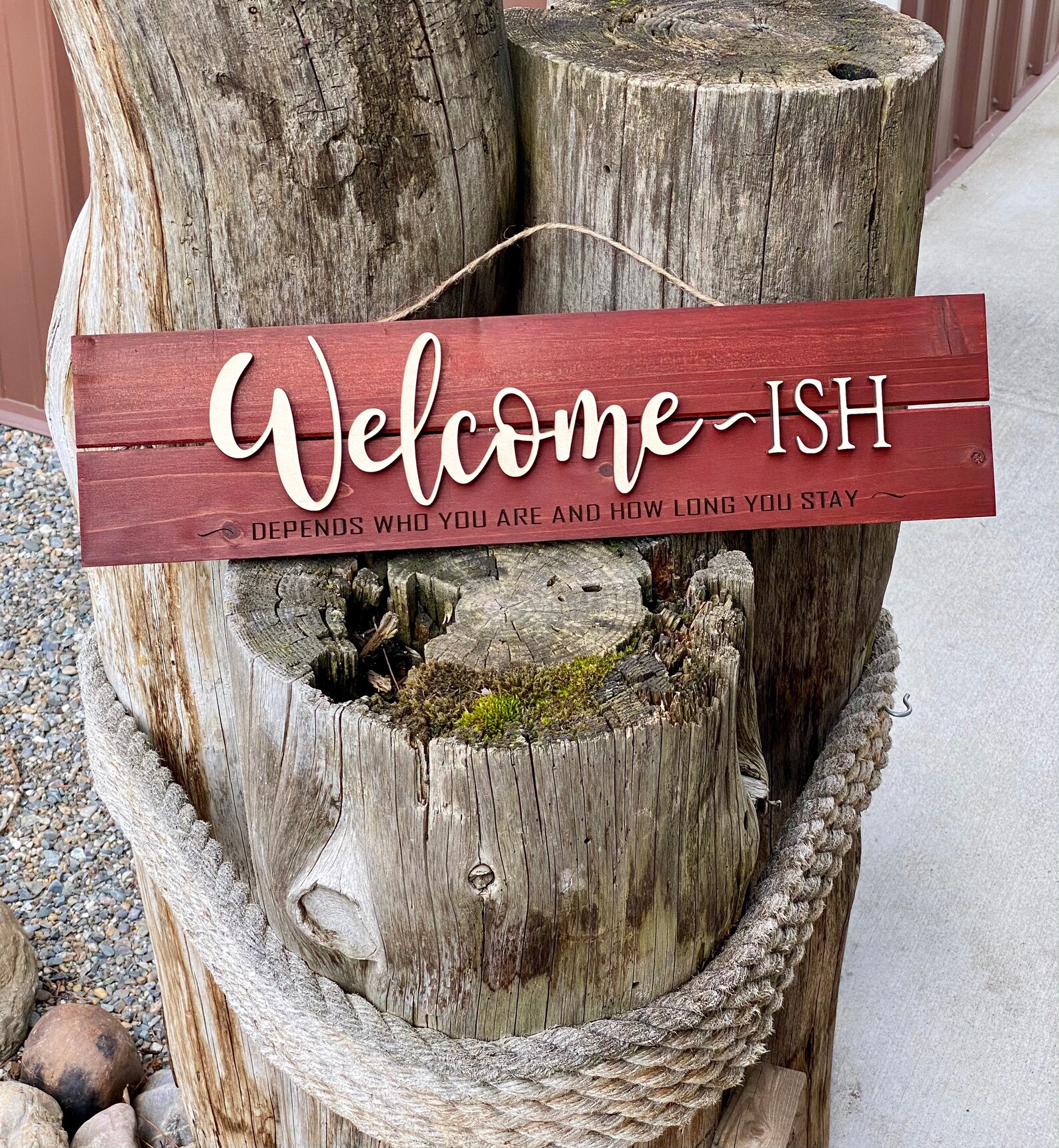 Welcome Sign Door Sign Welcome-ish Sign Wood Sign Laser | Etsy